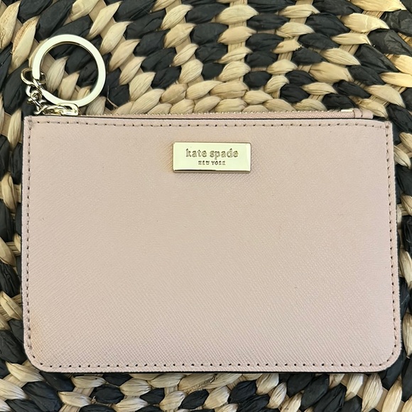 kate spade | Accessories | Kate Spade Pink And Black Key Card Holder ...
